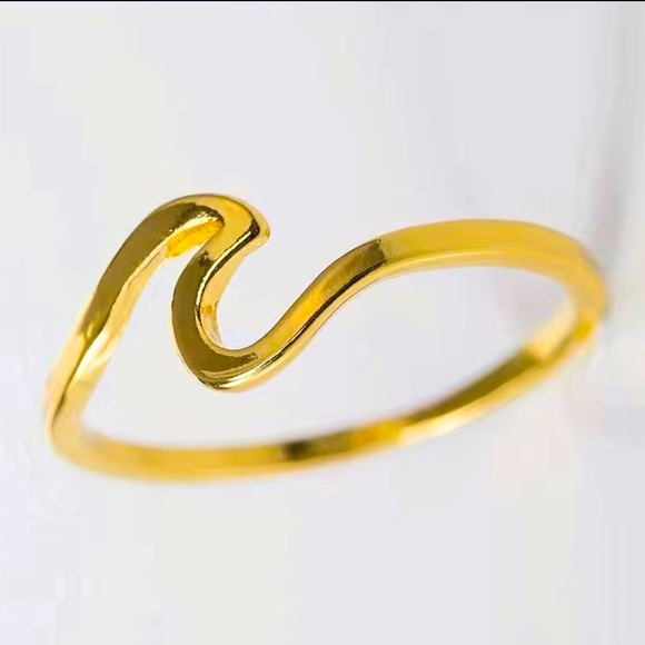 Jewelry | Golden Ocean Wave Ring | Poshmark
